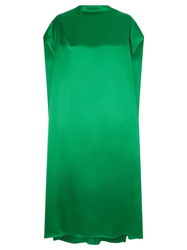 Dries Van Noten Silk-satin Midi Dress - Green