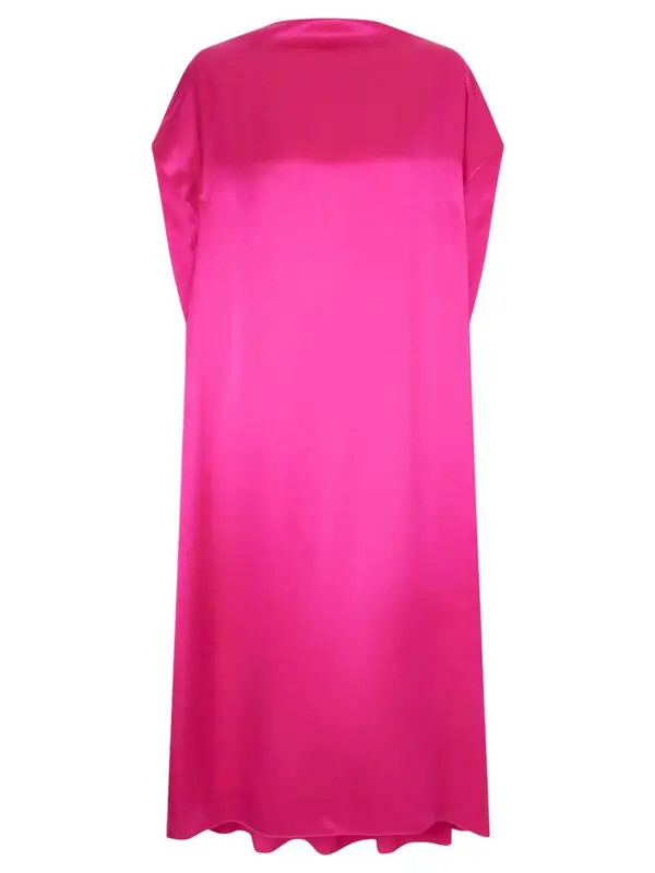 Dries Van Noten Silk-satin Midi Dress - Pink