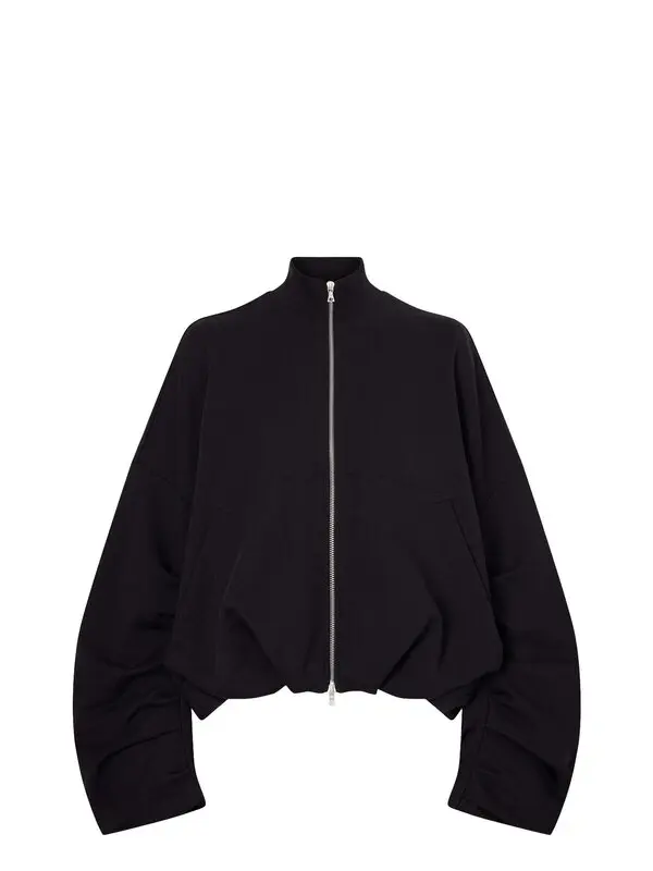 Dries Van Noten Cotton-jersey Zip-up Sweatshirt - Black