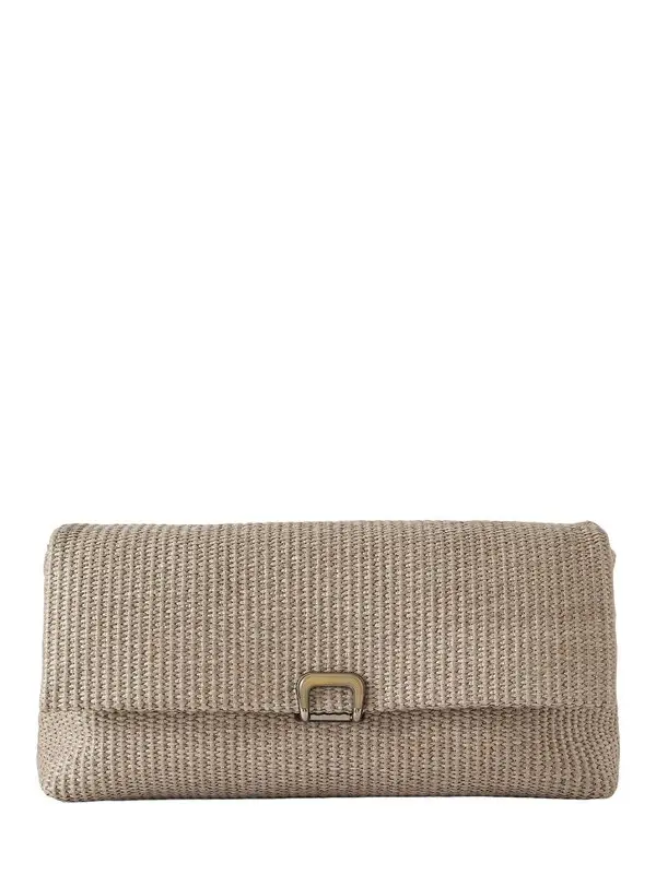 Brunello Cucinelli Puffy Raffia Clutch - Neutrals