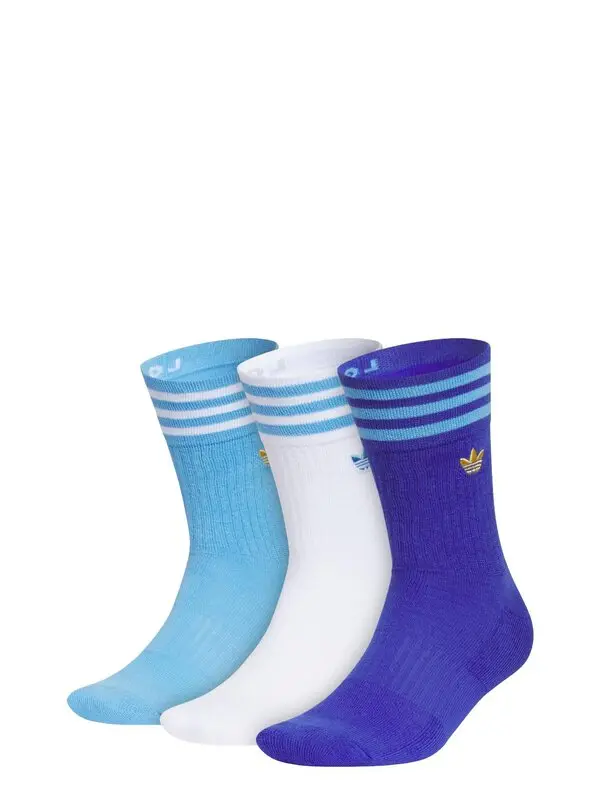 Adidas Argentina Roller 3-pack Crew Socks - Blue Burst / White / Blue