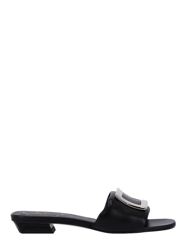 ROGER VIVIER Lamb Leather Sandals - Black
