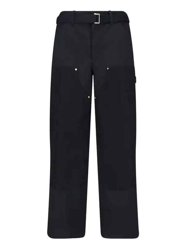 Sacai X Carhartt Wip 'double Knee' Pants - Black