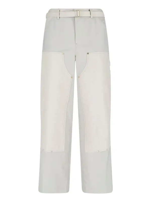 Sacai X Carhartt Wip 'double Knee' Pants - White