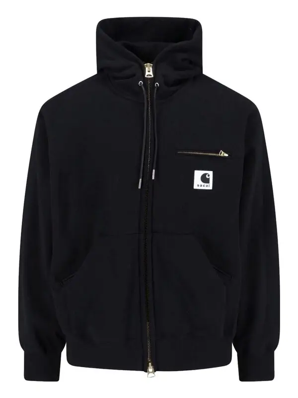 Sacai X Carhartt Wip Cotton Zip Jacket - Black