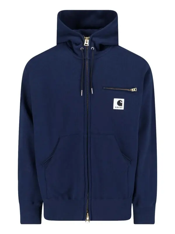 Sacai X Carhartt Wip Cotton Zip Jacket - Blue