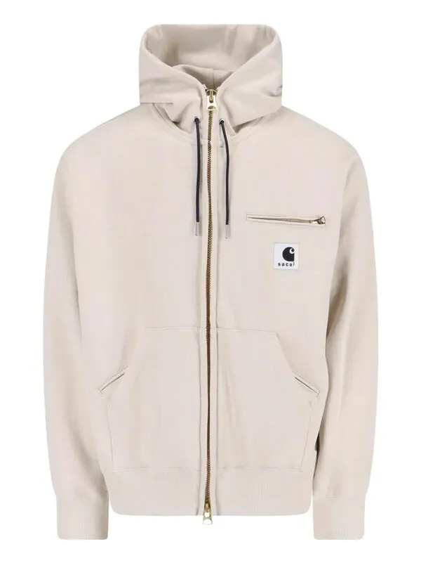 Sacai X Carhartt Wip Cotton Zip Jacket - White