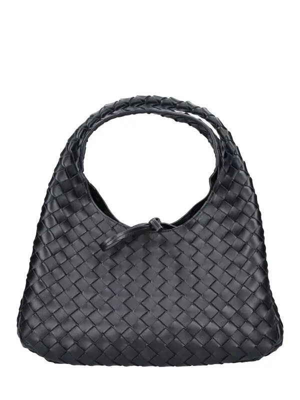 Bottega Veneta Medium Campana Handbag - Black