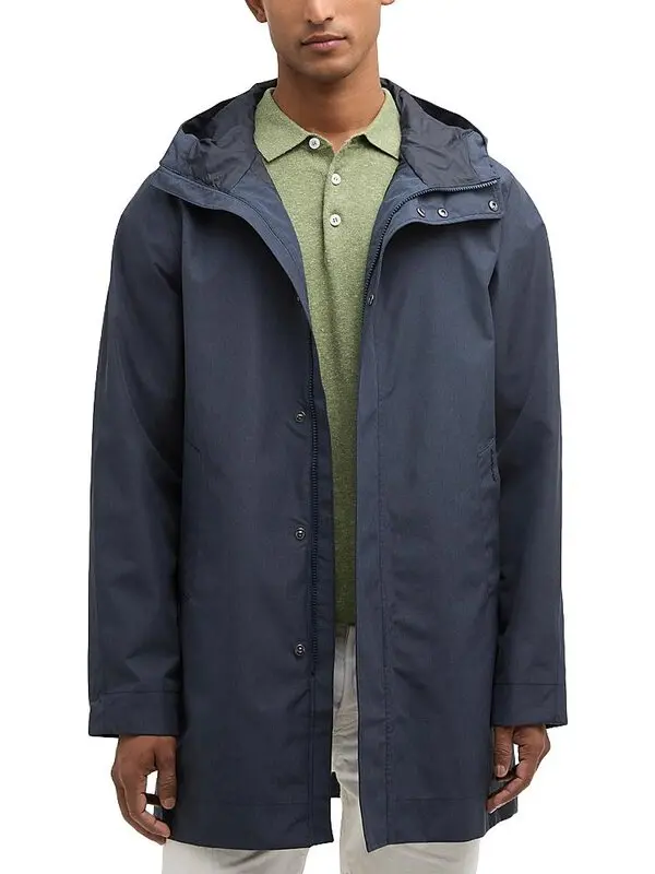 Barbour Rokig Hooded Waterproof Mac Jacket - Dark Navy