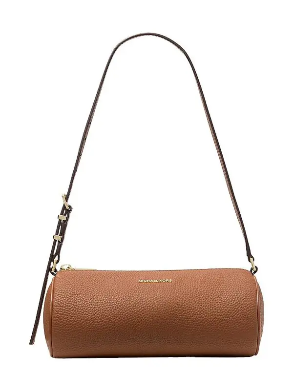 Michael Kors Izzy Small Pebbled Leather Barrel Pouchette - Luggage