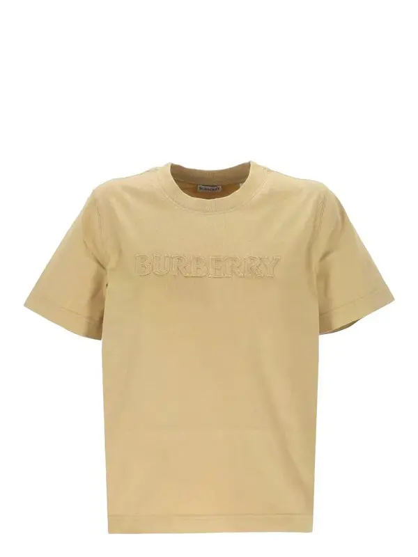 Burberry Logo-embroidered T-shirt - Neutrals