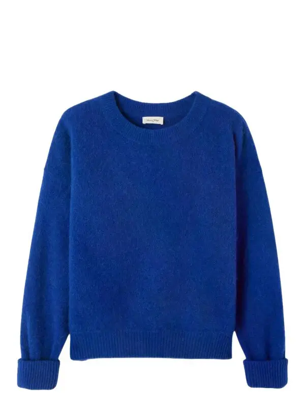 American Vintage Round-neck Relaxed Sweater - Blue