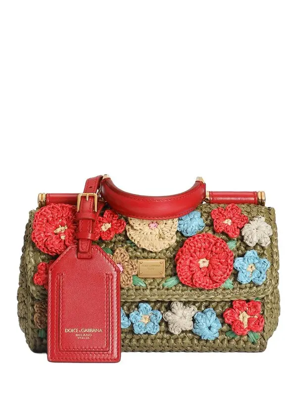 Dolce & Gabbana My Sicily Raffia Crochet Handbag - Multicolor