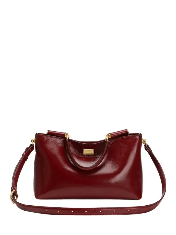 Dolce & Gabbana Vittoria Calfskin Handbag - Red