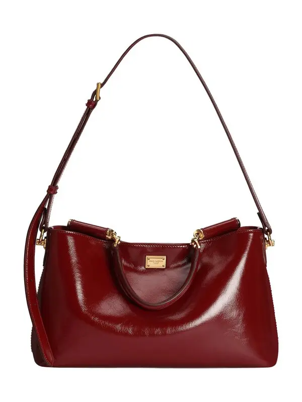 Dolce & Gabbana Vittoria Calfskin Handbag - Red