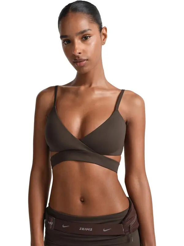 Nike Skims Matte Wrap Bra - Brown