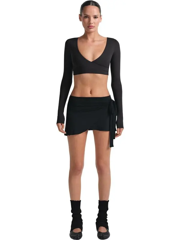 Nike Stretch Knit Wrap Skirt - Black