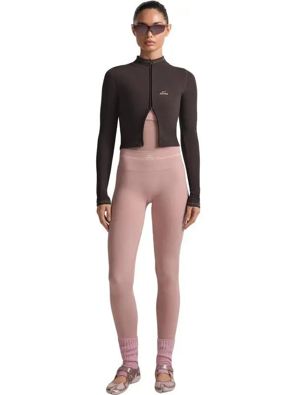 Nike Skims Ribbed Seamless High-waisted 26" Leggings - Pink