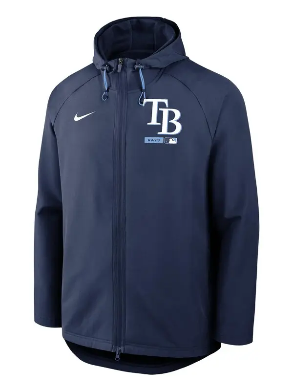 Nike Tampa Bay Rays Authentic Collection Therma-fit Mlb Full-zip Hooded Jacket - Blue
