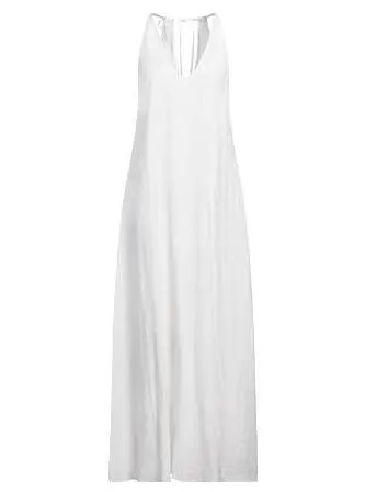 120% Lino Maxi Linen Dress - White