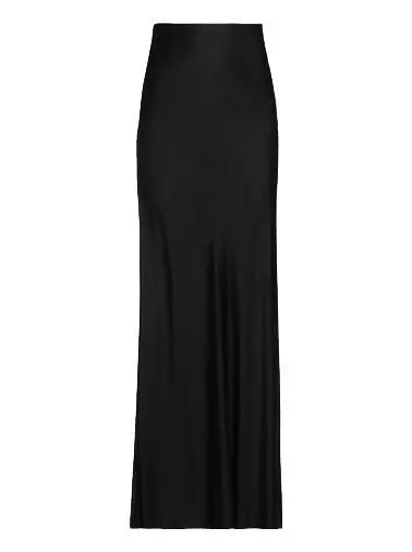 Patrizia Pepe Maxi Viscose Slip Skirt - Black