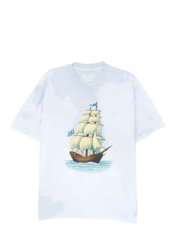 MELT Boat Print T-shirt - Blue