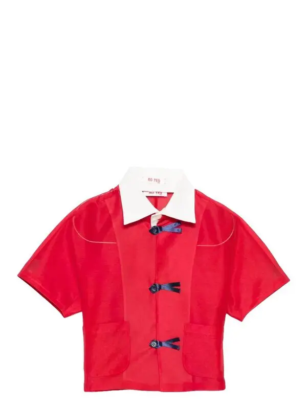 AO YES Bow Detail Shirt - Red
