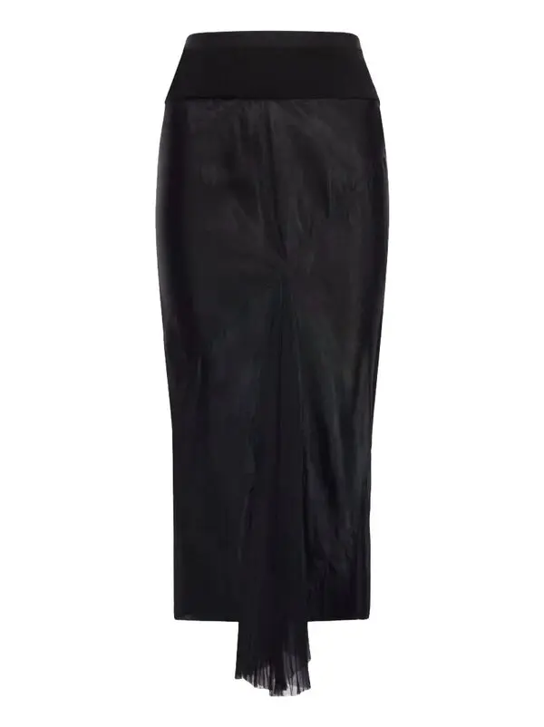 Rick Owens Panelled Midi Skirt - Black