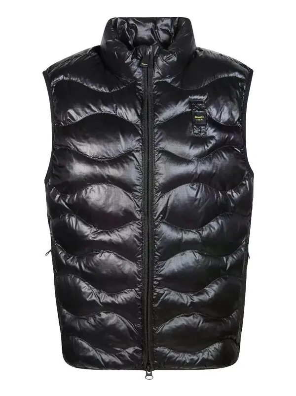 BLAUER. Quilted Zip Gilet - Black