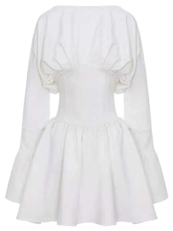 HAMZA Nyssa Cloth Dress - White