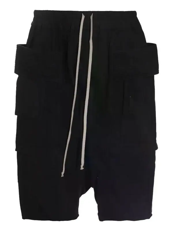 Rick Owens Drawstring Multi-pocket Shorts - Black