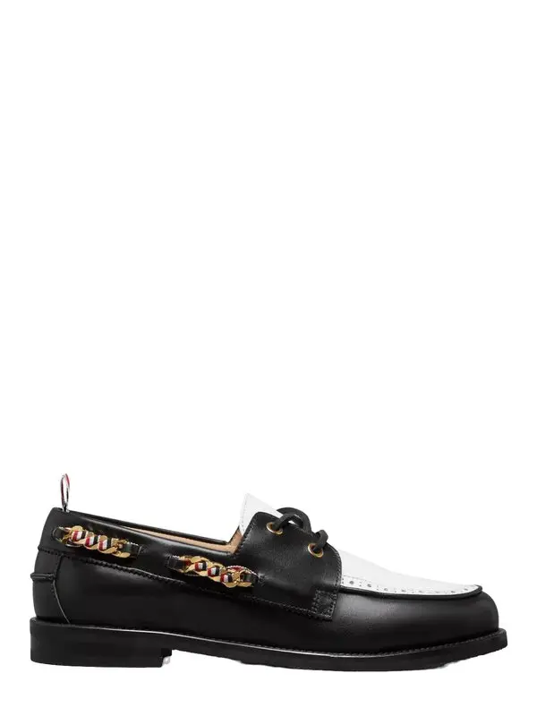 Thom Browne Chain-detailed Loafers - Black