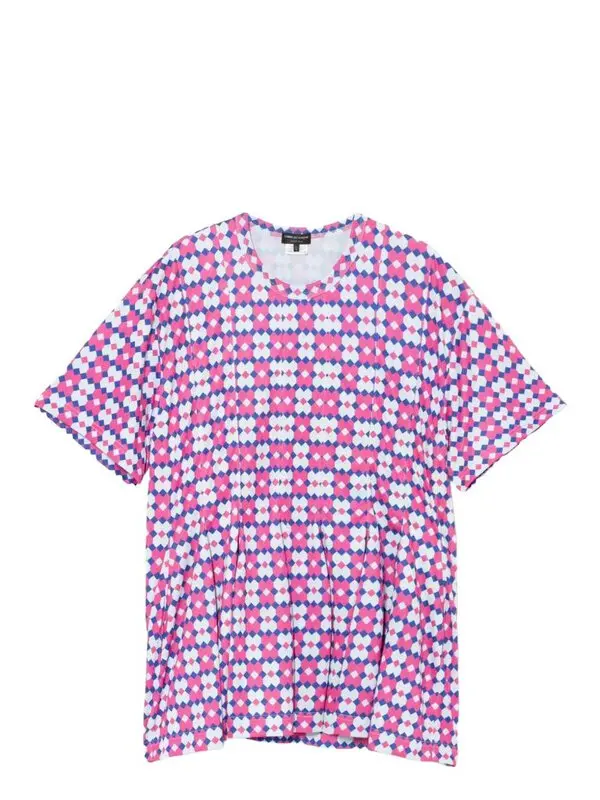 Comme Des Garçons Geometric-print T-shirt - Pink