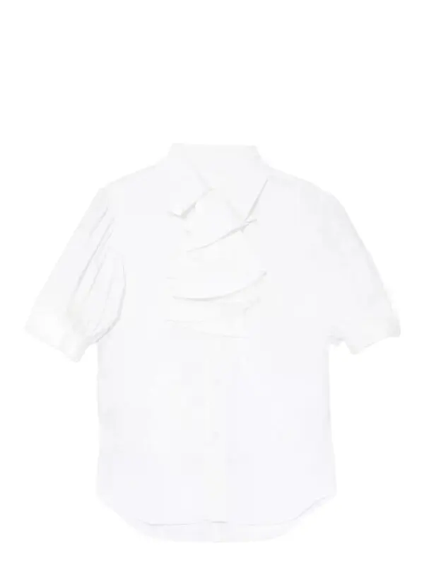Noir Kei Ninomiya Ruffle-collar Shirt - White