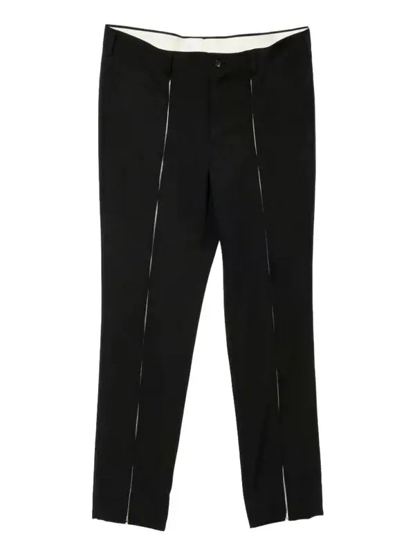 Comme Des Garçons Zip-detail Trousers - Black