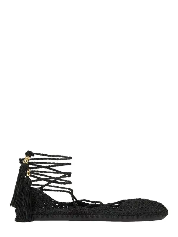 Alanui Sound Of The Sea Ballerina Flats - Black