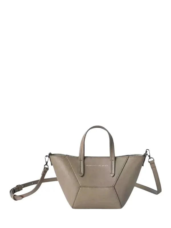 Brunello Cucinelli Mini Bc Duo Leather Tote Bag - Neutrals