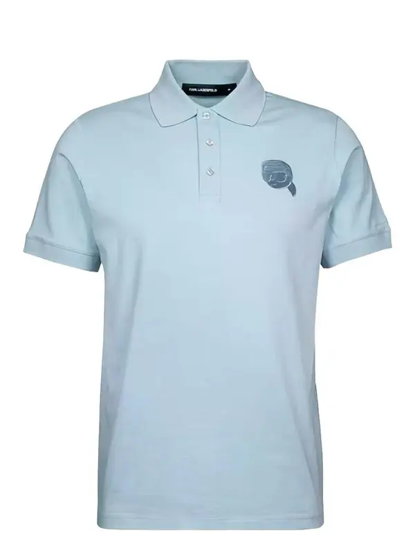 Karl Lagerfeld Logo-print Polo Shirt - Blue