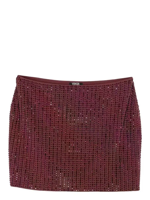 VENUJA Crystal Mini Skirt - Red