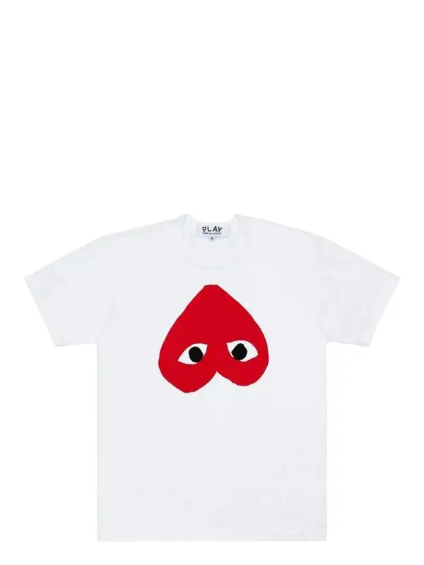 Play Comme Des Garcon Heart-eye Crew-neck T-shirt - White