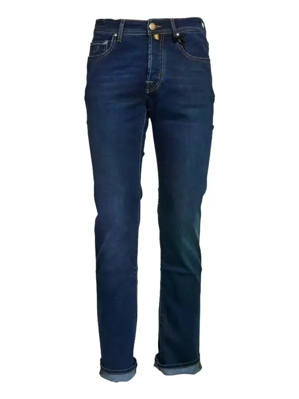 Jacob Cohen Patterned Insert Slim Fit Jeans - Blue