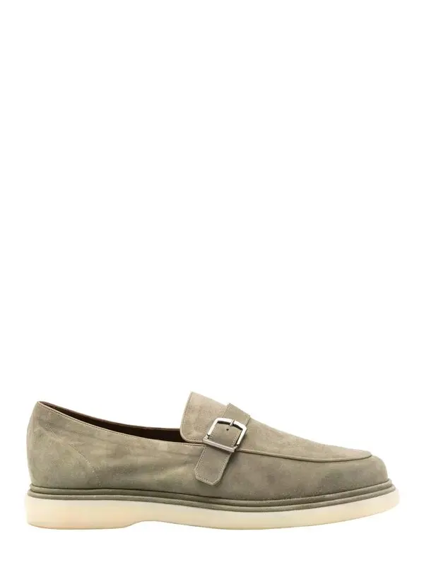 Fratelli Rossetti Buckled Suede Loafers - Green