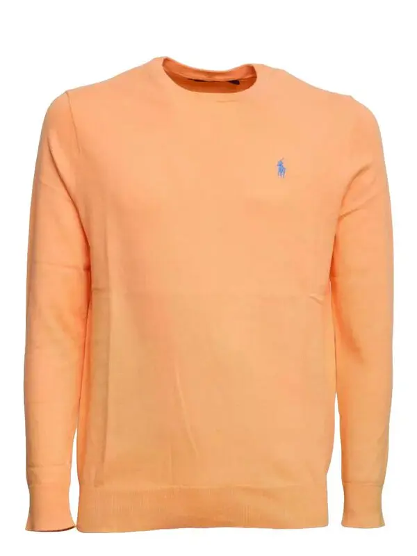 Polo Ralph Lauren Embroidered Slim-fit Sweater - Orange