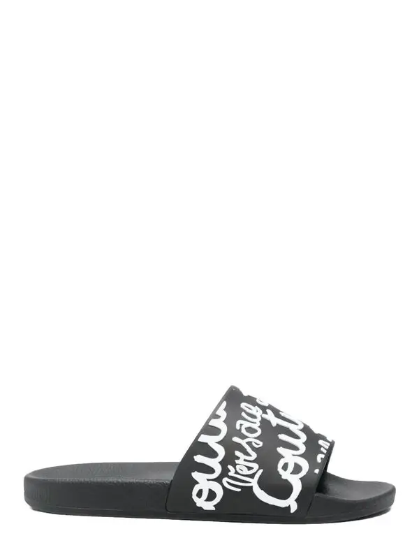 Versace Printed Slides - Black