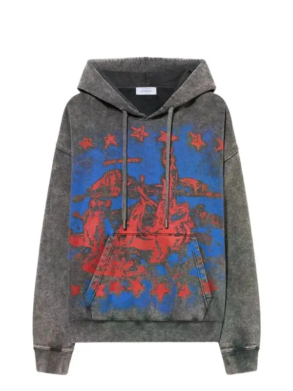 Off-White Graphic-print Hoodie - Grey