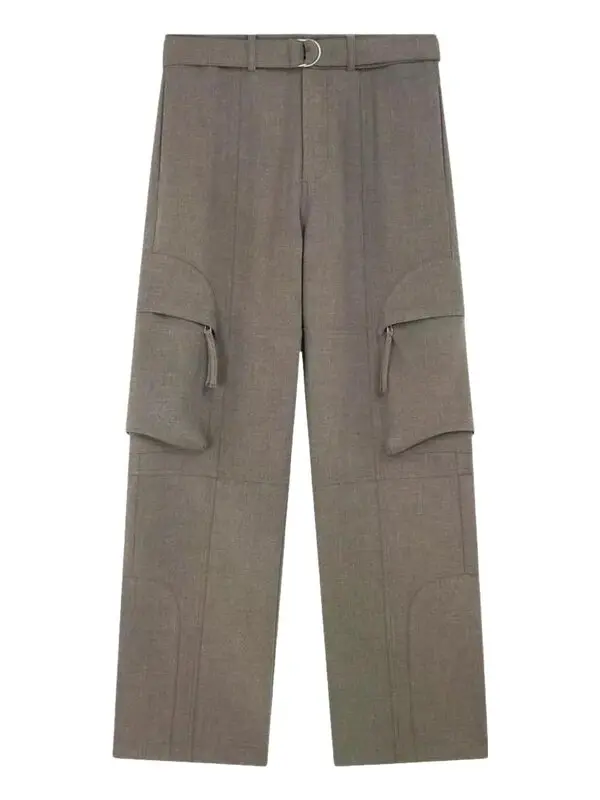 THE FRANKIE SHOP Kelly Belted Cargo Trousers - Grey