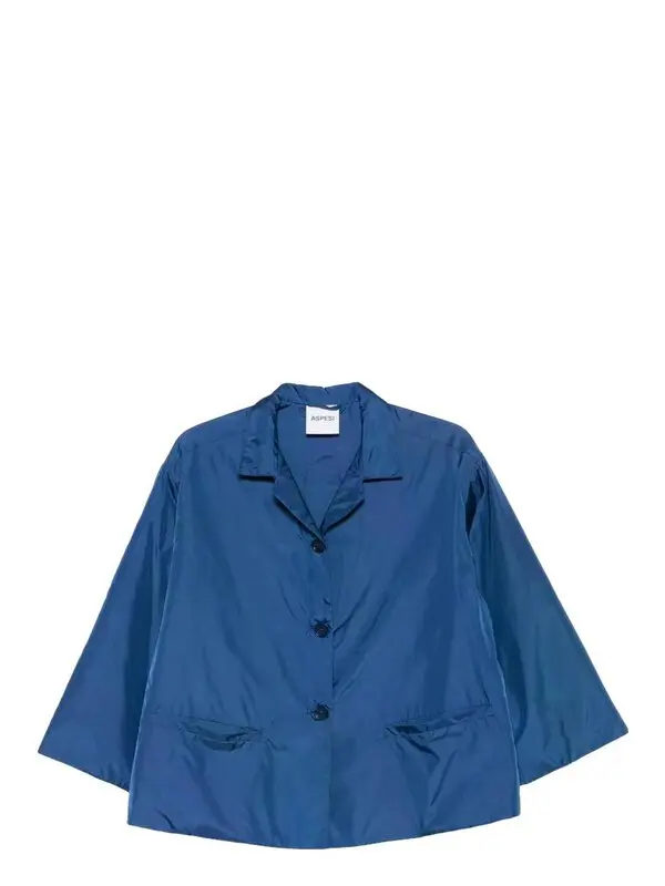 Aspesi Button-fastening Front-pocket Jacket - Blue