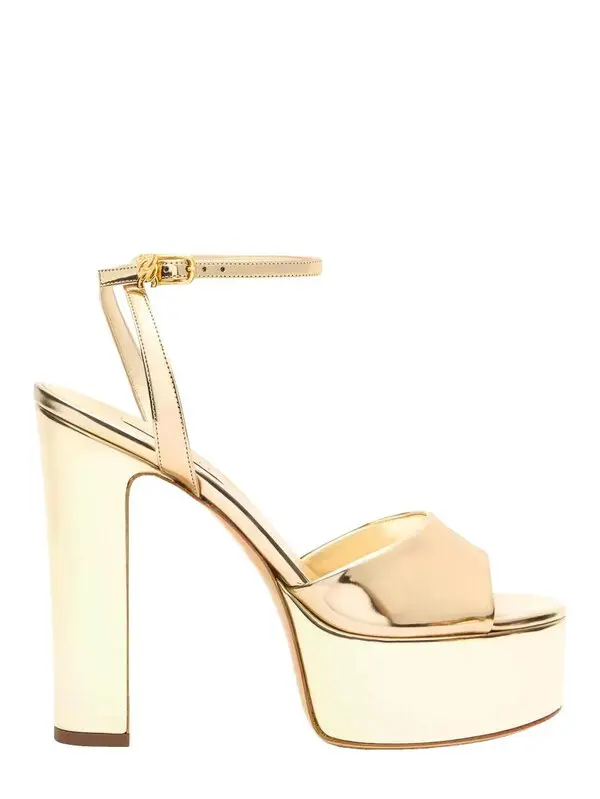 Casadei Patty Platform Sandals - Gold
