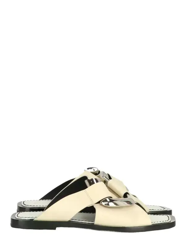 Proenza Schouler Leather Square-toe Sandals - Neutrals