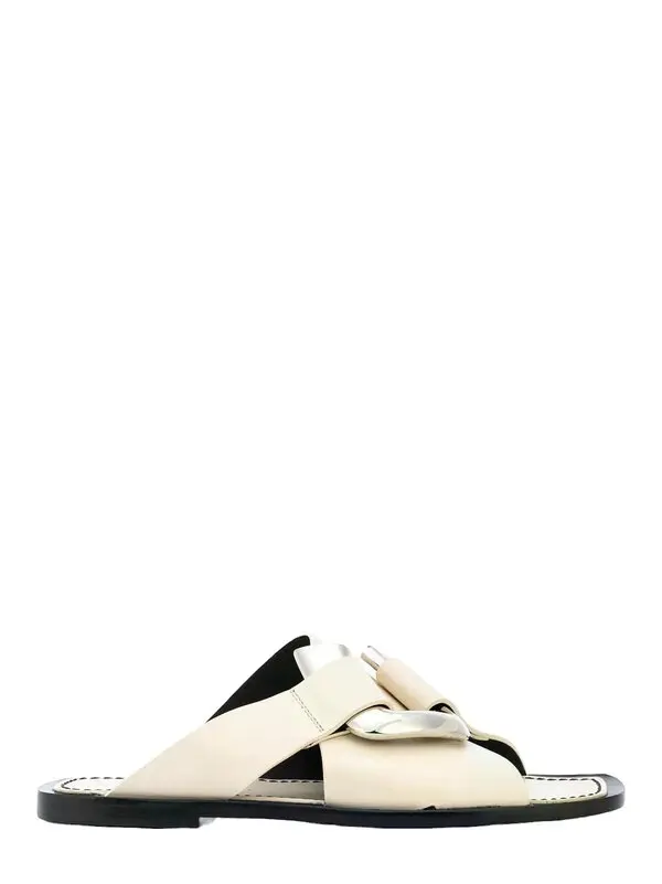 Proenza Schouler Square-toe Slide Sandals - White